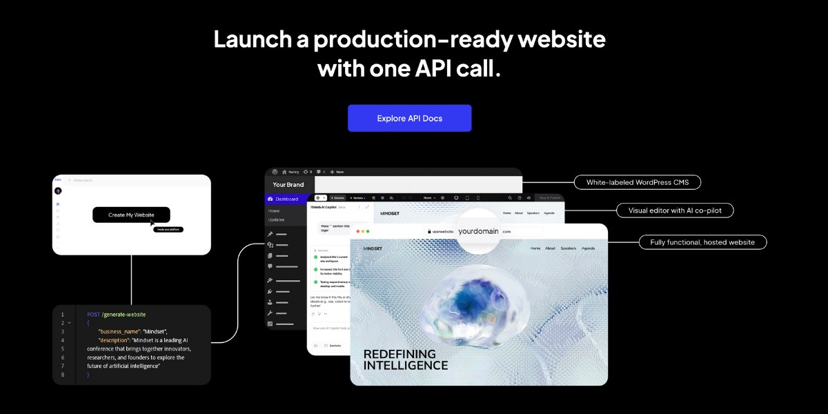 10Web AI Website Builder – Instant WordPress Site Generation