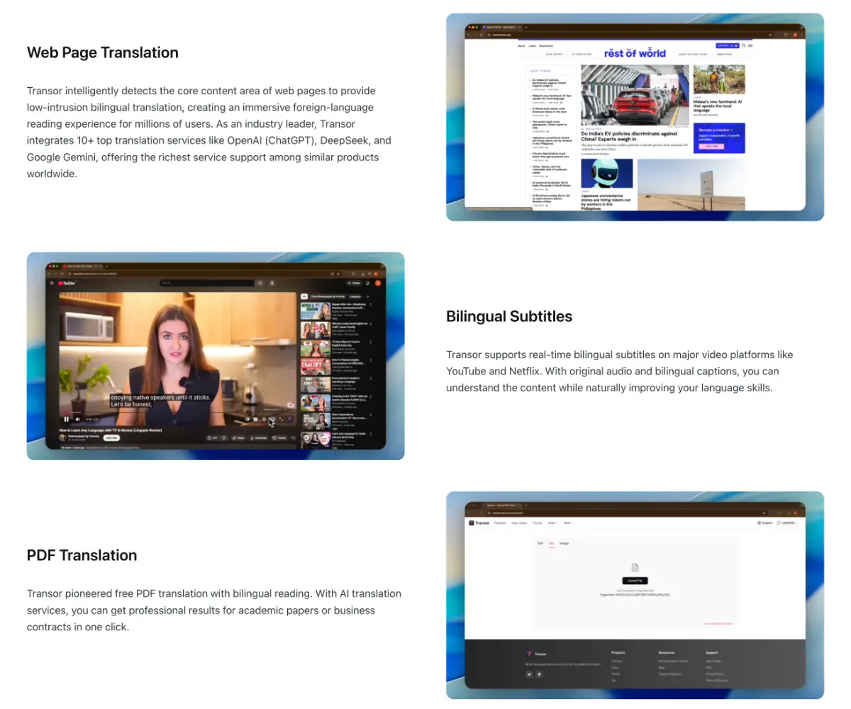 Transor.ai: Real-time translation overlay for video, web, and documents