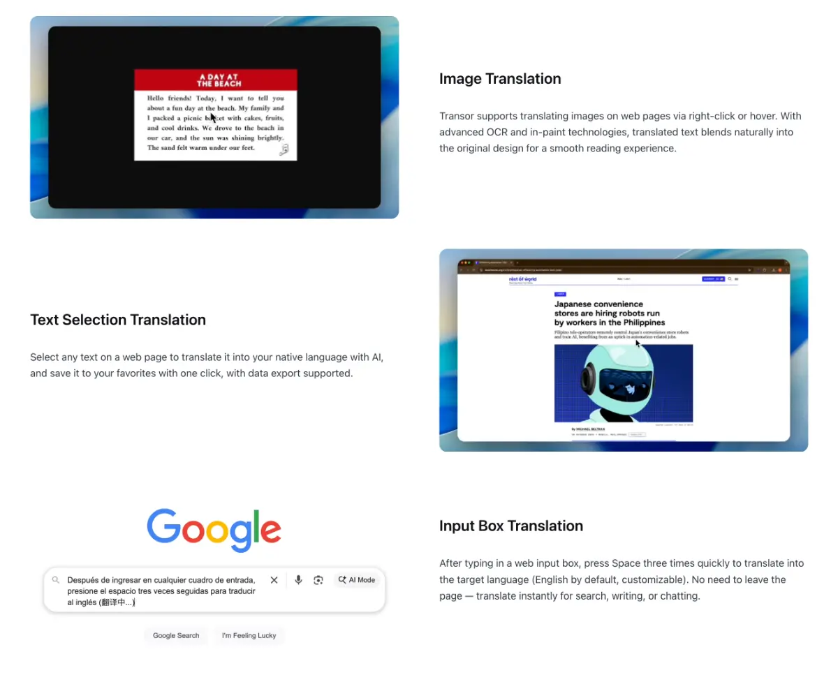 Transor.ai: Real-time translation overlay for video, web, and documents